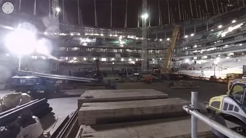 360° time-lapse of Tottenham Hotspur’s stadium roof installation ...