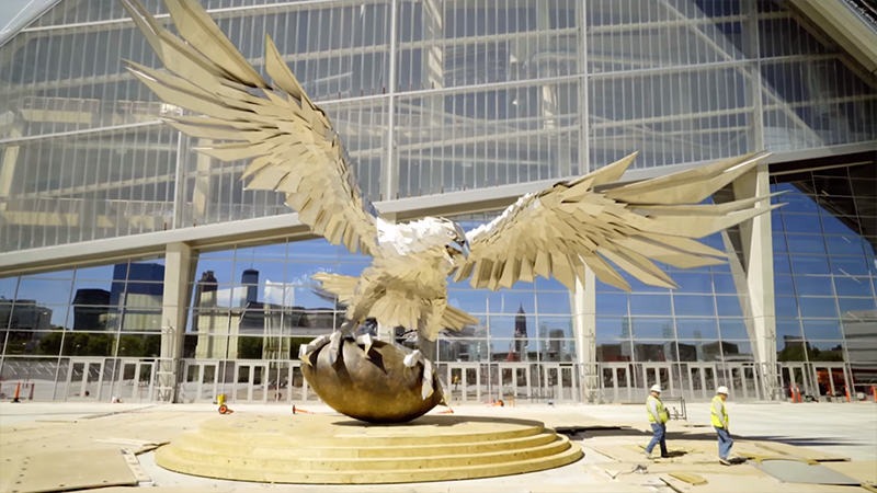 Drone footage of Mercedes-Benz Stadium | Stadia Magazine